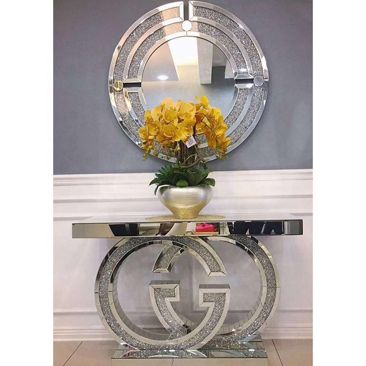 diamond crush "GG" console table